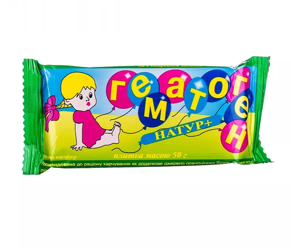 Гематоген Натур+ плитка 50г • ціна, інструкція - купити в Мед-сервіс